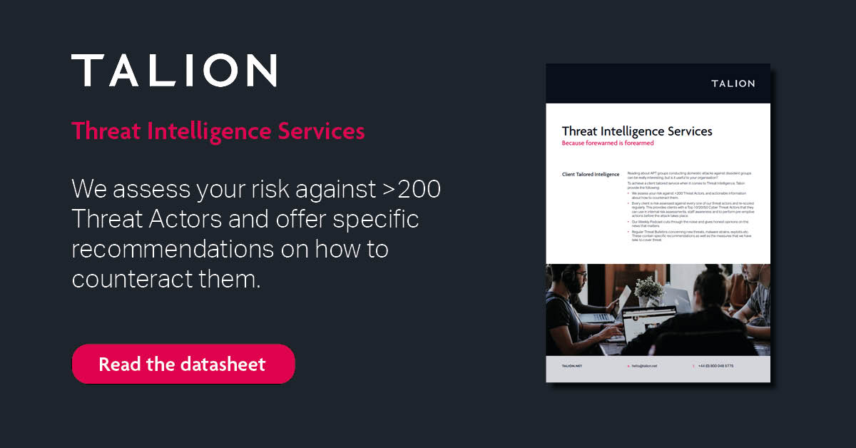 Threat Intelligence Datasheet